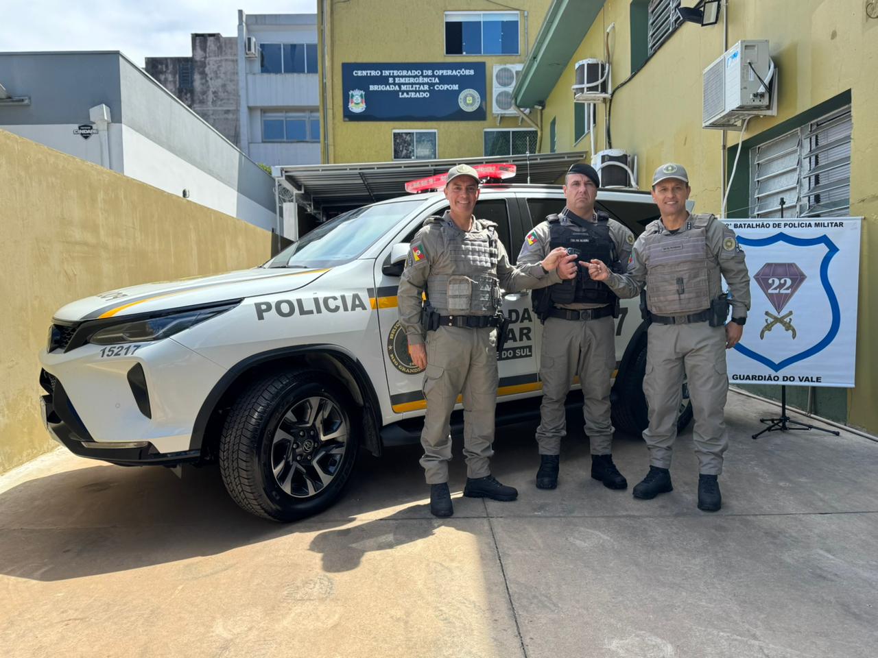 22º Batalhão de Polícia Militar recebe nova viatura semiblindada